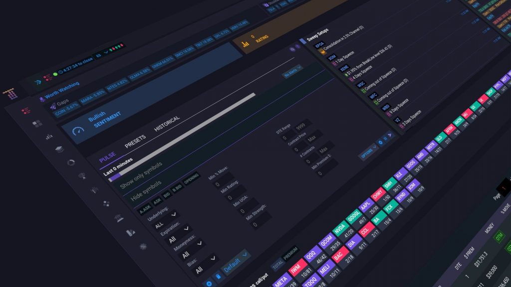 Options Flow Trading and Stock Market analysis tools